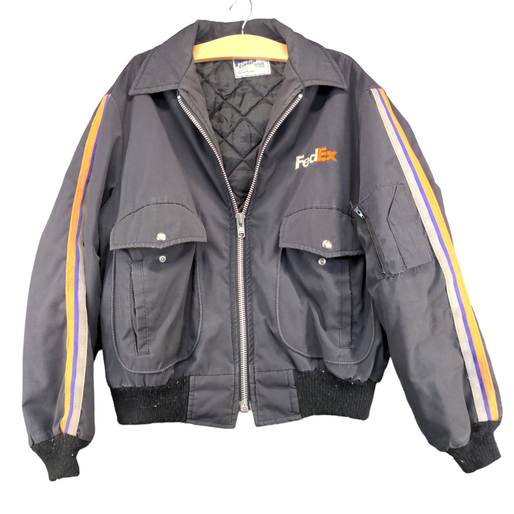 Fedex Express Mens Uniform Jacket Coat Black Size L V… - Gem